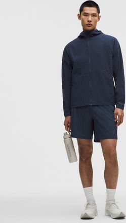 lululemon Short Pace Breaker doubl&eacute; pour Hommes - 18 cm - Bleu - Taille XL