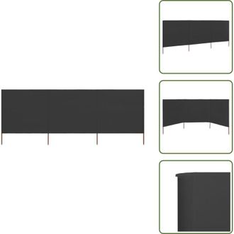 vidaXL The Living Store 3-teiliges Windschutzgewebe 400 x 80 cm Anthrazit - Windschutzgewebe