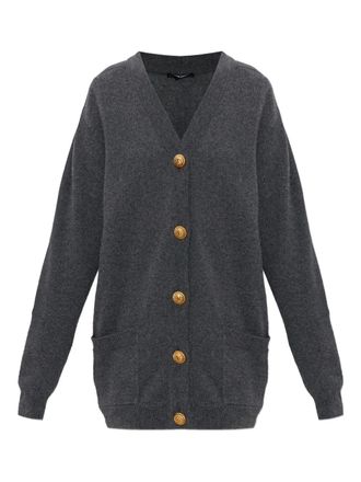 Balmain button pockets cardigan - Gris
