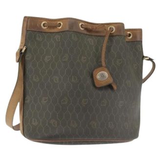 Dior Pre-owned Sac seau vintage en toile nid dabeille - Femme - Pre-owned - Brun - Taille: ONE Size
