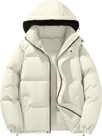Generic Veste dhiver pour femme, veste en duvet chaude et imperméable, manteau dhiver matelassé chaud pour femmes, vestes dhiver coupe-vent épaisses à manches