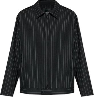 Yohji Yamamoto Homme, Vestes, Noir, Taille: S Pinstripe Jacket