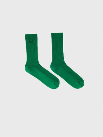 Maje Chaussettes Color&eacute;es En Coton - Vert - Maje