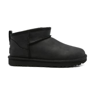 UGG Classic Ultra Mini Leather - - Shoes - Damen - Schwarzk - 37 EU