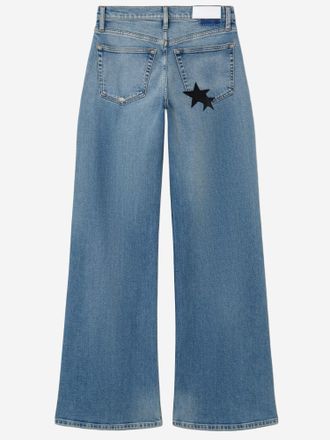 Re/Done Womens Star Stretch Cotton Blend Jeans Denim