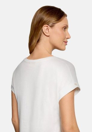 Cartoon Kurzarmshirt Damen mit &Auml;rmelaufschlag (1-tlg)