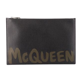 Alexander McQueen Lederkartenhalter Brieftasche mit Rei&szlig;verschluss - - Accessories - Herren - Schwarzk - ONE SIZE