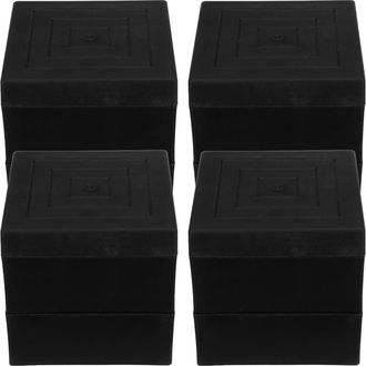 Cabilock 4 St&uuml;ck M&ouml;belst&uuml;tzen aus Verst&auml;rktem Kunststoff mit Gummibasis M&ouml;belerh&ouml;hung f&uuml;r Bett Sofa Schreibtisch Stapelbare Tisch und Stuhlbeinerh&ouml;hung Bodensc