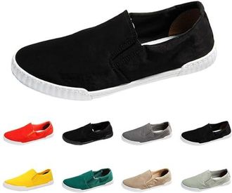 Generic Baskets basses en toile pour homme - Respirantes - Mocassins plats - Doux et confortables - Espadrilles classiques - Mocassins - Chaussures de sport -