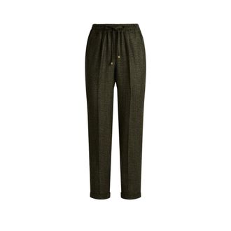 Kiton Karierte Wollhose - - Trousers - Damen - Gr&uuml;n - S