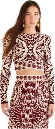 Farm Rio Farm Rio, Femme, Tops, Multicolore, Taille: 38 FR Pineapple Love Knit Top