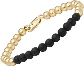 A|X Armani Exchange Bracelet pour homme en acier semi-précieux ou inoxydable avec fermoir mousqueton