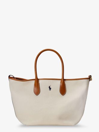 Ralph Lauren Canvas shopping bag with embroidered logo - POLO RALPH LAUREN - gender_Woman