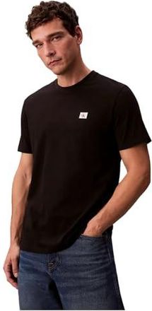 Calvin Klein T-Shirt Manches Courtes Homme Badge Jersey Classic Tee en Coton, Noir (Black), XXL