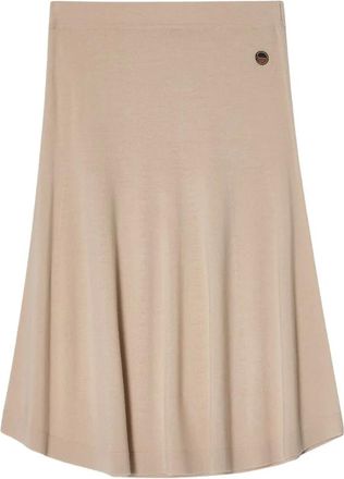 Busnel Femme, Jupes, Beige, Taille: 44 FR Maja Knitted Wool Midi Skirt