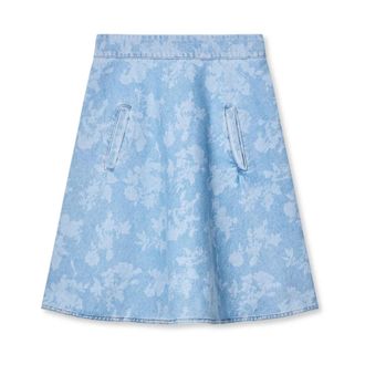 Mads Norgaard Femme, Jupes, Bleu, Taille: 40 FR Jupe Denim Stelly - Denim Clair/Fleur Ink