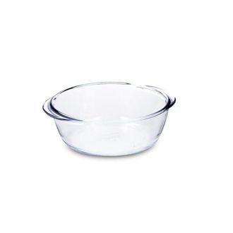 Pyrex Airfryer Runde Auflaufform, Glas, 20 cm, 1,1 l, transparent