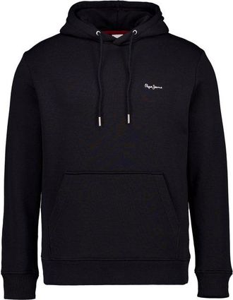 Pepe Jeans London Herren Hoodie schwarz Baumwolle unifarben