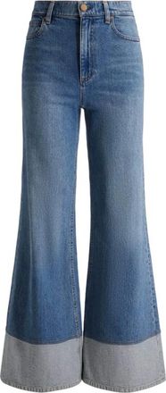 Alice & Olivia Femme, Jeans, Bleu, Taille: W28 Jean Wilson Coupe Large