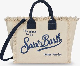 MC2 Saint Barth Colette canvas crossbody bag with logo print on the front - MC2 SAINT BARTH - gender_Woman