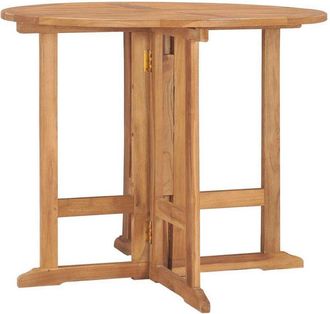 vidaXL Vidaxl - Table de jardin pliable &Oslash;90x75 cm - Bois de teck durable - Design peu encombrant - &Eacute;paisseur 2,2 cm - Assemblage requis