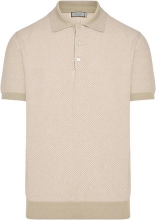 Canali Homme, Tops, Beige, Taille: L Polo en maille de coton
