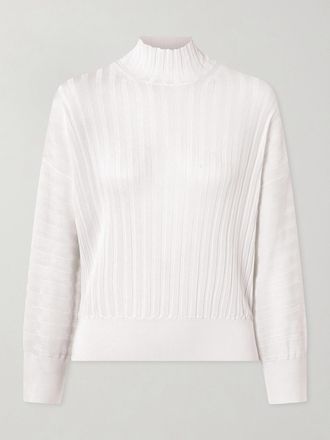Proenza Schouler Luiza Rollkragenpullover Aus Rippstrick - Wei&szlig;