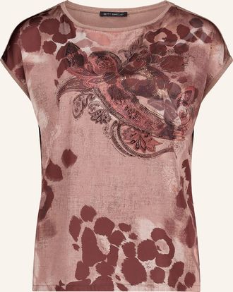 Betty Barclay Blusenshirt Im Materialmix Mit Schmucksteinen braun