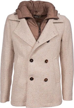 Kired Kired, Homme, Manteaux, Beige, Taille: M Manteau Crois&eacute;