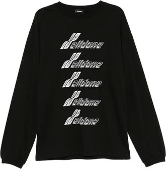 We11done t-shirt à logo imprimé - Noir