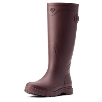 Ariat Womens Kelmarsh Rubber Boots in Maroon, B Medium Width, Size 36.5, by Ariat