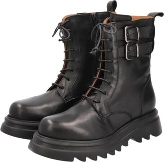 Thea Mika Stiefeletten - Schn&uuml;rstiefeletten - Gr. 38 (EU) - in Schwarz - f&uuml;r Damen