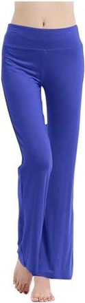 Generic Pantalon de jogging pour femme en rayonne coupe ample coupe haute jambe droite jambe longue automne été 2025, X-742 Bleu roi, M