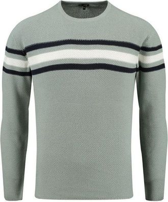 Key Largo Strickpullover Booking für Herren kontrast Look gestreift MST00119