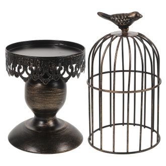 Valiclud Kerzenst&auml;nder Aus Metall Dekorativer Tischkerzenhalter Im Retro-Stil F&uuml;r Stabile Kerzen Passend F&uuml;r Verschiedene Anl&auml;sse