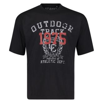 Adamo Schwarzes Herren Kurzarmshirt Serie Outdoor Track Bedruckt Comfort FIT &Uuml;bergr&ouml;pen bis 12XL, Gr&ouml;&szlig;e:7XL
