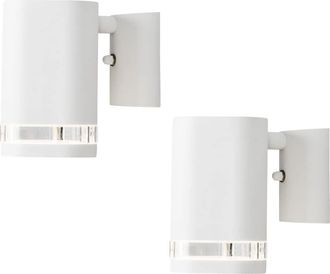 Konstsmide 2er-Set Aluminium Wandleuchte MODENA wei&szlig;, GU10, H&ouml;he 13,5 cm, IP44; Konstsmide 7511-250