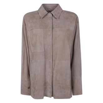 Salvatore Santoro Femme, Blouses et Chemises, Beige, Taille: 36 FR Classic Oversized Shirt