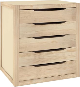 Astigarraga KIT LINE, S.L. BLNA5099 Kommode Natura 3 Schubladen, Kiefer Natur, 37 x 39 x 32