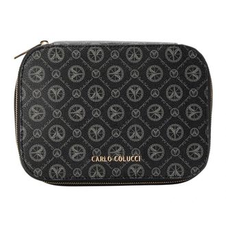 Carlo Colucci Klassische Kosmetiktasche Cracogna - - Bags - Herren - Schwarzk - ONE SIZE