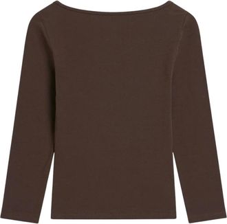 St.Agni Femme, Tops, Brun, Taille: 40 FR Soft Jersey Ballerina Top