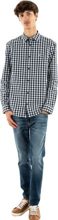 Tommy Jeans Herren Hemd Poplin Check Shirt Regular Fit, Mehrfarbig (Dark Night Navy Small Check), XL