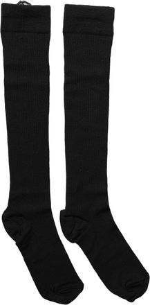 Dolce & Gabbana Black Wool Knit Calf Long Women Accessory Socks Nylon Elastane Acrylic Clothing