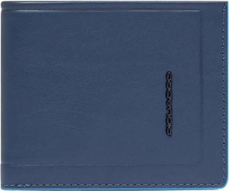Piquadro Homme, Accessoires, Bleu, Taille: ONE Size Portefeuille homme avec porte-monnaie, porte-cartes de crédit, volet amovible et protection Rfid