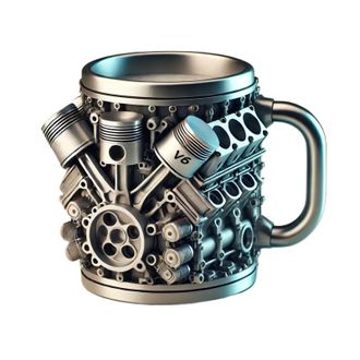 Generico Isolierte Reiseflasche, Motor-Stil aus Stahl, Beh&auml;lter mit breiter &Ouml;ffnung, auslaufsicher, tragbarer Getr&auml;nkehalter f&uuml;r Fitness, Wandern, Picknick, Ca