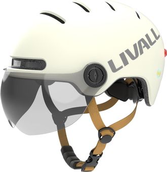 Livall LIVAL L23_Smarter City-Helm mit Visier in weiß_M_54-58 cm