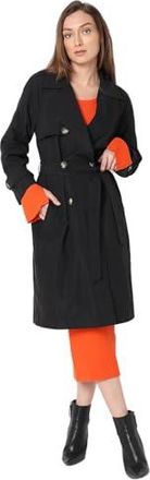 Vero Moda Trench Long Vmtessagold Coat, Noir, M Femme