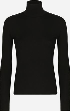 Dolce & Gabbana Rollkragenpullover Aus Kaschmir - Frau Strickwaren Schwarz Kaschmir 42