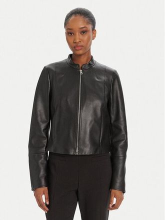 HUGO BOSS Lederjacke Lasari 50541262 Schwarz Regular Fit