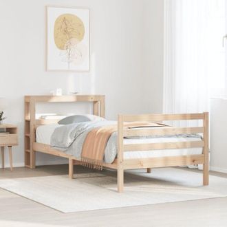 vidaXL Cadre de lit avec t&ecirc;te de lit sans matelas 90x200 cm Vidaxl